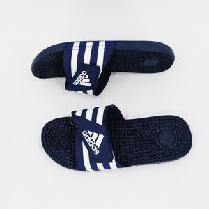adidas | Shoes | Adidas Adissage Blue White Slides Sandals | Poshmark